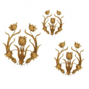Art Deco & Nouveau Wood Shape - Floral Ornament Style 27